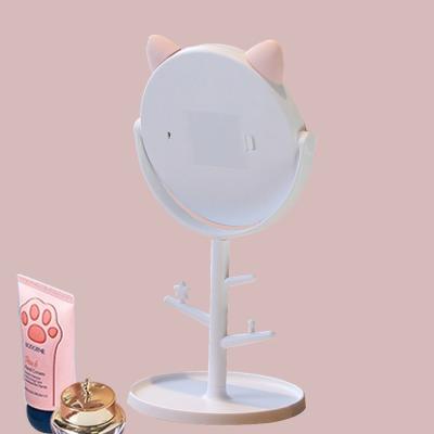 Cina 6 Inches Simple Makeup Mirror with Adjustable Angle and Convenient Built in Tray in vendita