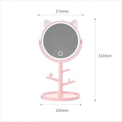 Cina 6 Inches Simple Makeup Mirror with Adjustable Angle and Convenient Built in Tray in vendita