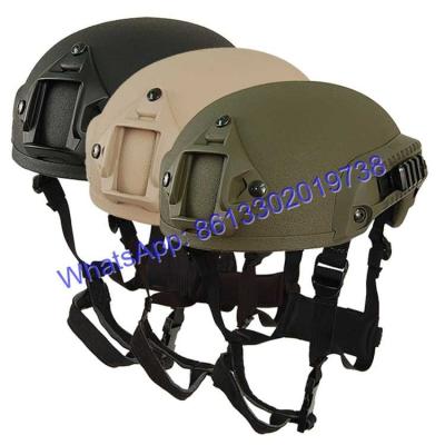 China FAST Bulletproof Helmet with Aramid Fiber OR UHMWPE Rail System For Attaching Accessories Camouflage en venta