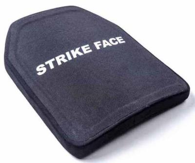 China Single Curve Ceramic Hard Armor Bulletproof Plate for PE Material and Anti-Slip Coating en venta