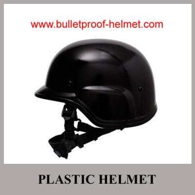 China Casco anti plástico barato al por mayor del alboroto de la policía militar del negro del ejército de China en venta