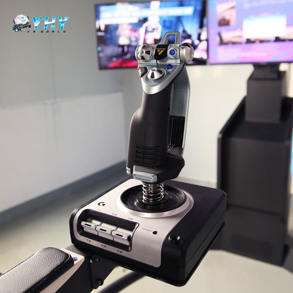 Simulatori di volo VR da 1100W 3 assi piattaforma dinamica 360 sedia rotante con joystick