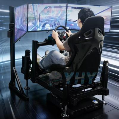 China 4-Axis Motion Racing Simulator Cockpit Hydraulic Seat Car VR Game Machine Arcade Sim Racing Driving 3 Dof Dynamic Platform for sale