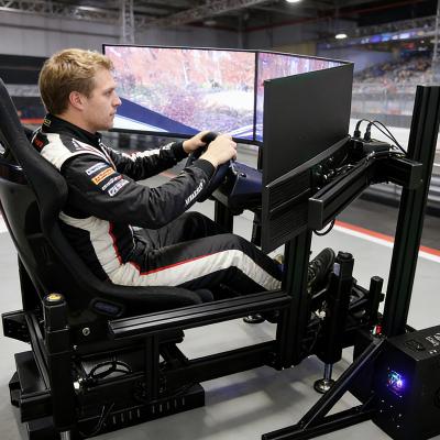 China Four-Axis Large-scale Motion-sensing Racing Simulator Cockpit Game Console G-force Car Dynamic Seat Complete Equipment Set for sale