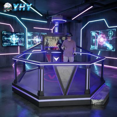 China Commercial Interactive VR Battle Station Blue Lighting Immersive Obstacle-Course Competition VR Arcade Machine VR Experience for sale