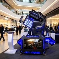 China Interactive 360 Degree VR Racing Simulator Machine with Live Video Screen for Malls for sale