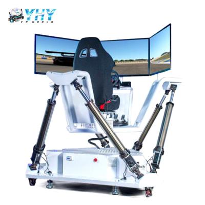 China 3 Screens 6 DOF VR Racing Simulator 5.0KW Electric Cylinder Arcade Game Machine for sale