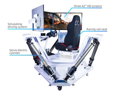 China 9D F1 Virtual Reality Racing Simulator VR 6 DOF 3 Screen Motion Ride for sale