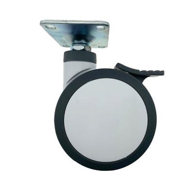 China 125mm Pu het Wiel van de het Ziekenhuisgietmachine voor het Karretjebever van het Medische apparatuurmeubilair Te koop