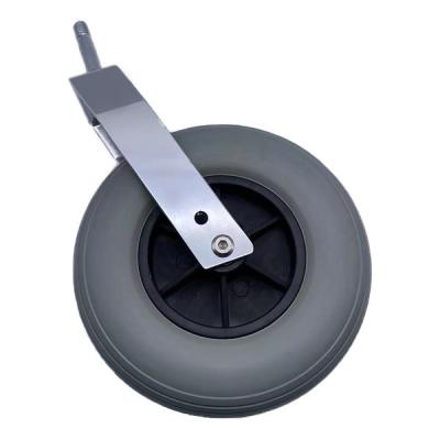 China 8 Inch Manual PU Wheelchair Wheels Front Coster Replacement for sale