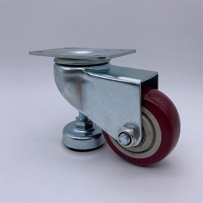 中国 4インチ レッグ レベラーが付いている頑丈なポリウレタン足車の車輪 販売のため