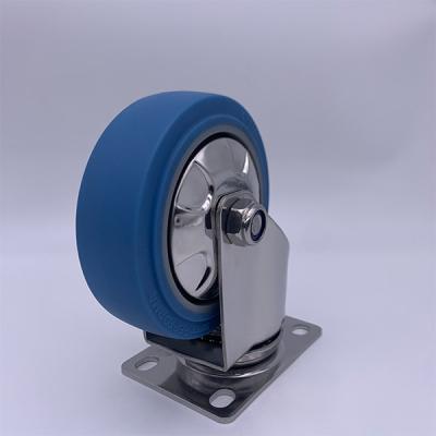 China Noise-Free Elastic Thermoplastic Rubber  Caster with Dust Cover 5 Inch for sale