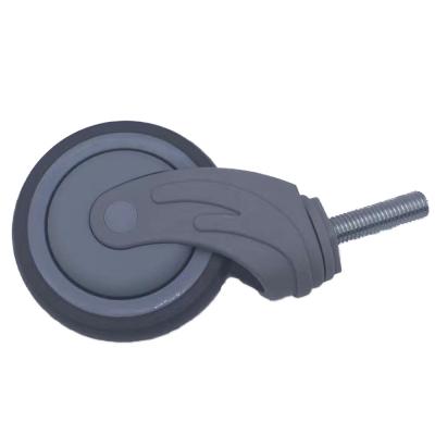China 5 Inch TPR  Thread Stem Tread Casters Medical Bed Caster Wheels for sale