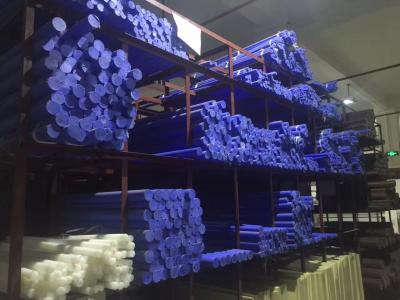 China blue color polyethylene plastic round rods for CNC machining and lathe milling for sale