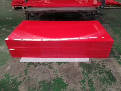 China Red color uhmw polyethylene plastic sheet with cnc router and deburred for sale