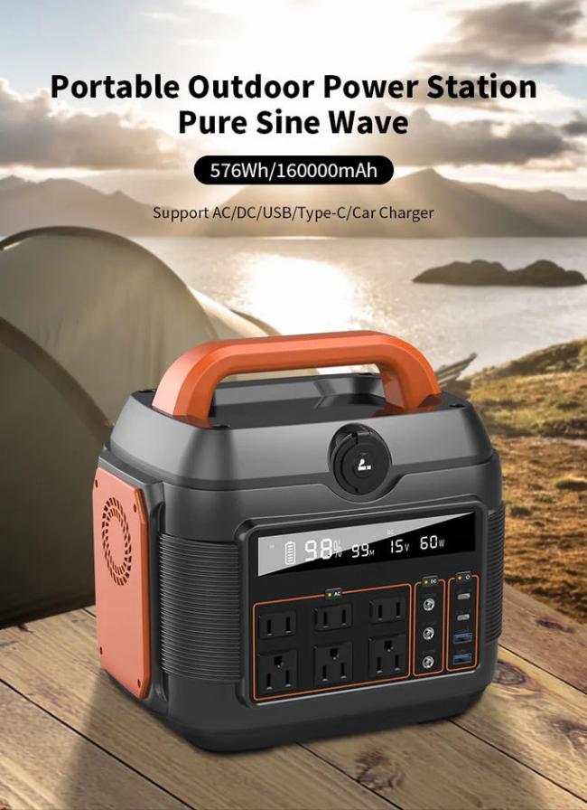 600w Lithium Ac Dc Output Solar Energy Generator Portable Outdoor Camping Power 0