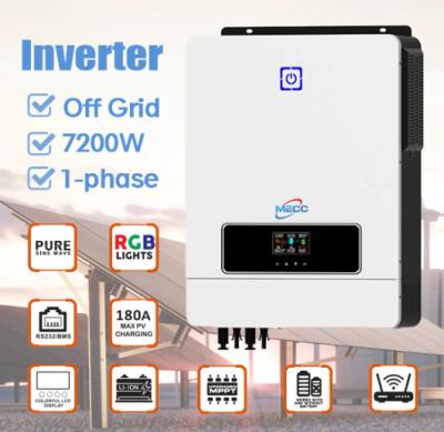 China Pure Sine Wave Solar Hybrid Inverter Dual MPPT Inverter Charger For Solar Energy System for sale