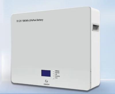 China Home Power Muurgesteunde zonne-energieopslagbatterij 6000 Cyclus 48v 51.2v 5 Kwh 10kwh 200ah Off Grid Te koop