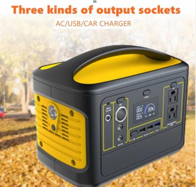 China 500W draagbare elektriciteitscentrale zonne-generator back-upbatterij met 220V 110V Pure Sinus Wave AC OutletsUSB-C PD Output Te koop