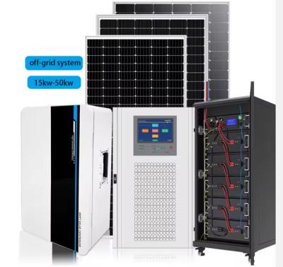 중국 20kw 하이브리드 태양 에너지 시스템 독립 태양 시스템 키트 판매용