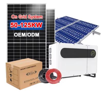 중국 1Mw 금속 지붕 태양 시스템 설계 50Kva 80Kva 125Kva 250Kva 전력망 판매용