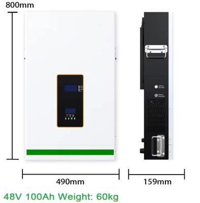 China Lifepo4 Lithium Battery 200ah Lithium All In One Lifepo4 Battery 5kwh 48 Volt Inverter 5kwh Solar Battery for sale