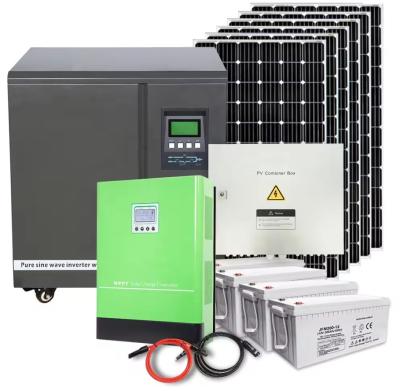 China Commercial Hybrid Grid Solar Pv System Solar Kit Home Energy Storage For Power Systems for sale