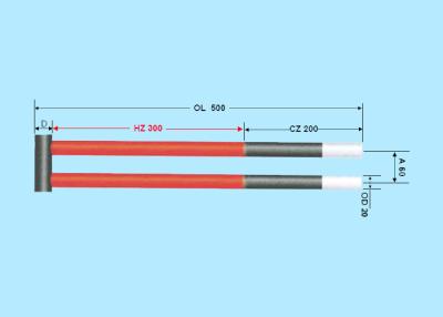 Cina 1450 elemento riscaldante del carburo di silicio del ℃, specifiche complete per la fornace di fusione industriale in vendita