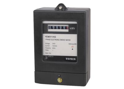 China Front Board Installed Single Phase 2 Wire Electronic KWH Meter IP56 for sale