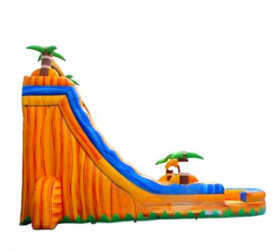 China Commercial colorful theme inflatable water slides outdoor inflatable playground water slide PVC inflatable big jumping s for sale
