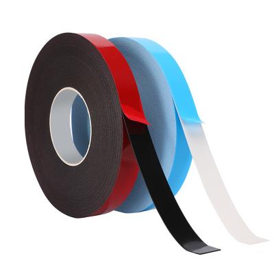 Cina Nastro biadesivo in schiuma antiscivolo autoadesiva personalizzata 1 mm di spessore Nastro adesivo in schiuma PE per auto in schiuma rossa con film nero spesso in vendita