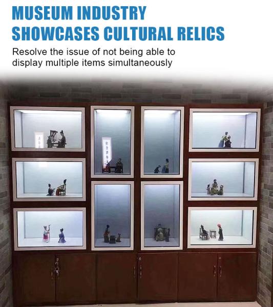 Quality 3D Holographic LCD Transparent Screen Display Cabinet Multi-Functional for sale