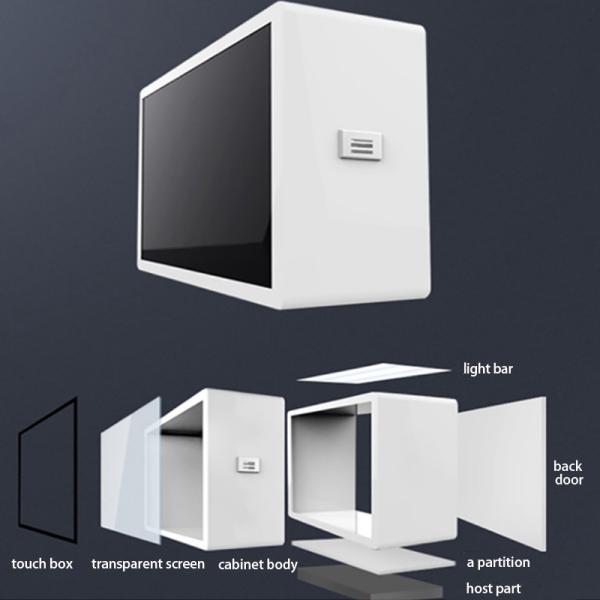 Quality Hologram Projector LCD Transparent Box Display Cabinet Showcase 3D Holographic Touch Screen Box for sale