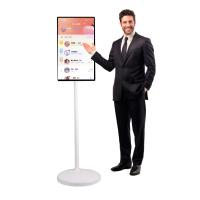 Quality 24 Inch Smart Portable TV Ultra Narrow Bezel Wireless Indoor Rolling TV With for sale
