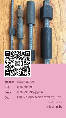 China PSB830/40MM Scres thread steel bars for the prestressing of concrete/coupler/nut for sale
