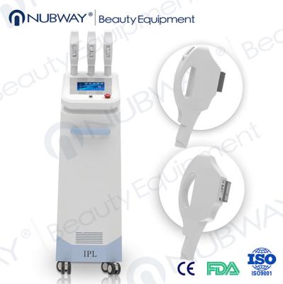 China 3 Handles Vascular Removal Skin Rejuvenation Laser Hair Removal IPL Machine for sale