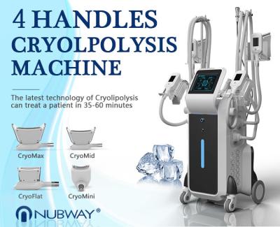 China 4 handles vertical cool body sculpting cryolipolysis fat freezing slimming machine coolsculpting shapinng for sale