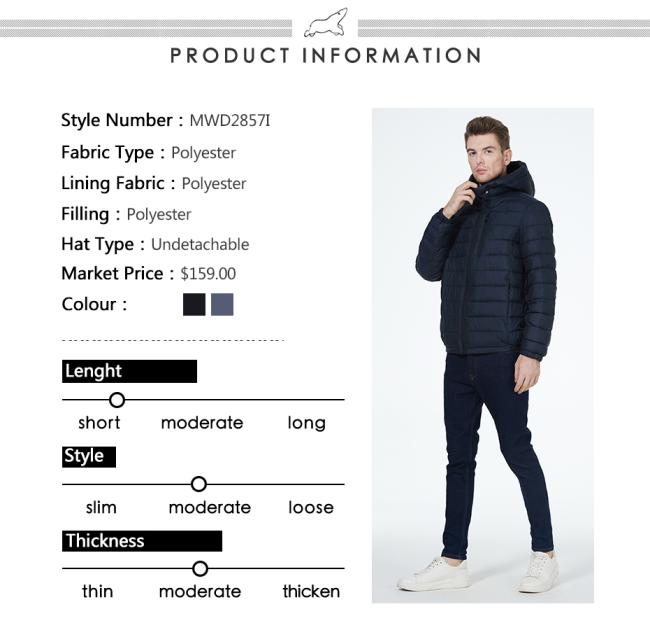 Side view of packable down jacket demonstrating fit