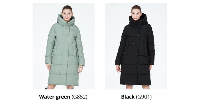 Close-up details of the winter coat