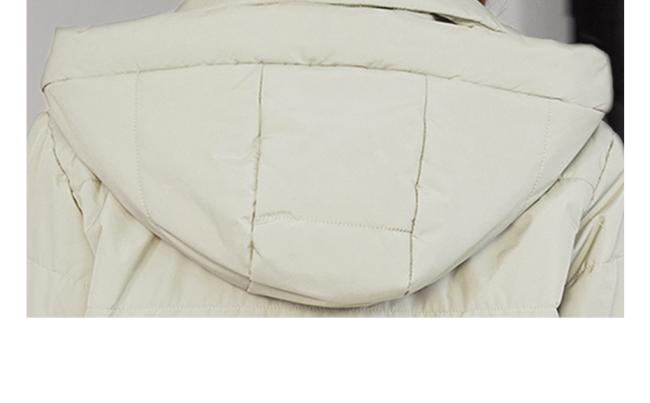 Detail of winter coat stitching