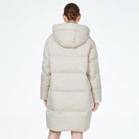 China 2XL 50 White Padded Jacket Polyester Off White Down Jacket Long for sale