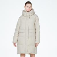 China 2XL 50 White Padded Jacket Polyester Off White Down Jacket Long for sale