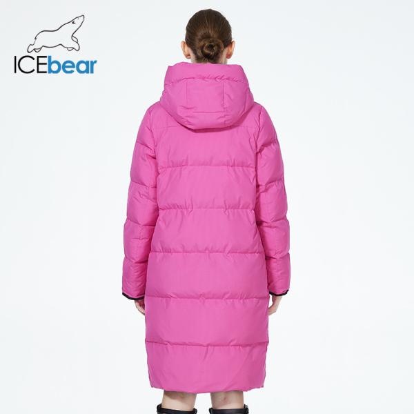 Quality Rose White Long Womens Puffer Coat Lightweight Double Sided Winter Jacket for sale