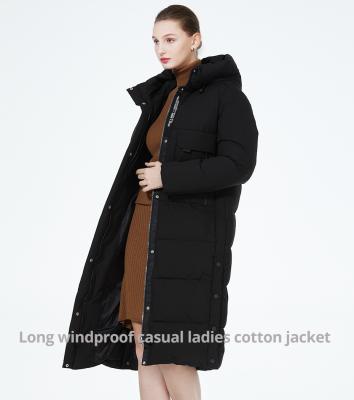 China 108cm Long Black Padded Coat Gray Green Womens Long Down Jacket for sale