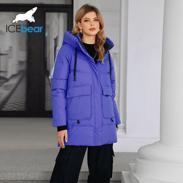 Quality Mid Length Purple Long Down Coat Size 42-50 Ladies Purple Padded Coat for sale