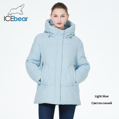 Cina Giubbotto Imbottito Blu Chiaro da Donna 3XL 78cm Lunghezza Cappotto Imbottito da Donna in vendita