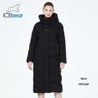 Quality 115cm Ladies Padded Winter Coats Cotton Black Padded Coat Womens for sale