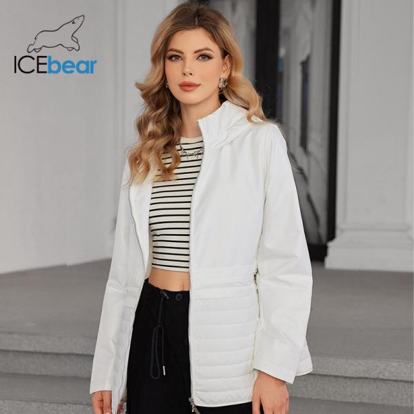 Quality White Light Puffer Jacket Women Lightweight Padded Jacket For Spring / Autumn for sale