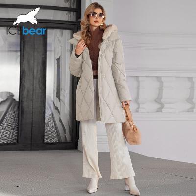 China 89cm 91cm 92cm Mid Length Padded Coat Womens Bio Down Thickened for sale