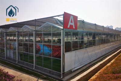 China Smart Environmental Control Multi Span Greenhouse with Fogging and Circulation Fan System... for sale